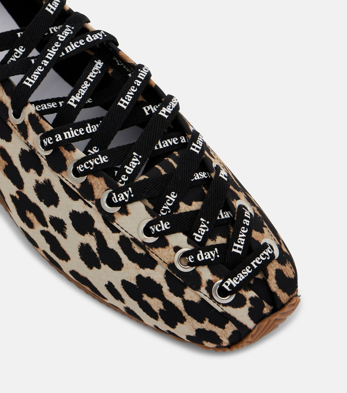 Ganni Leopard-print ballet flats GANNI