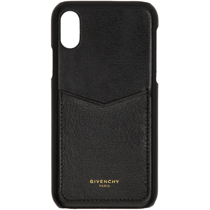 Givenchy Black Leather Edge iPhone X Case Givenchy