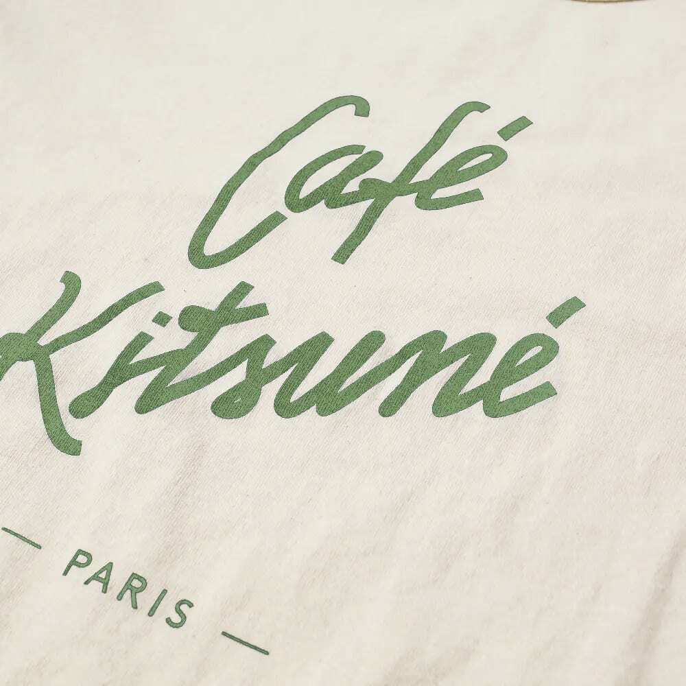 Maison Kitsuné Men's Café Kitsune Classic T-Shirt in Coconut Milk ...