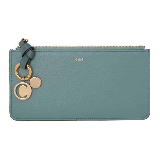 Chloe Blue Alphabet Flat Wallet Chloe