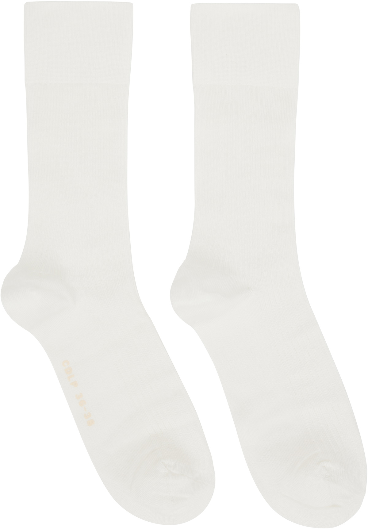 CDLP Six-Pack White Mid Length Cotton Rib Socks CDLP