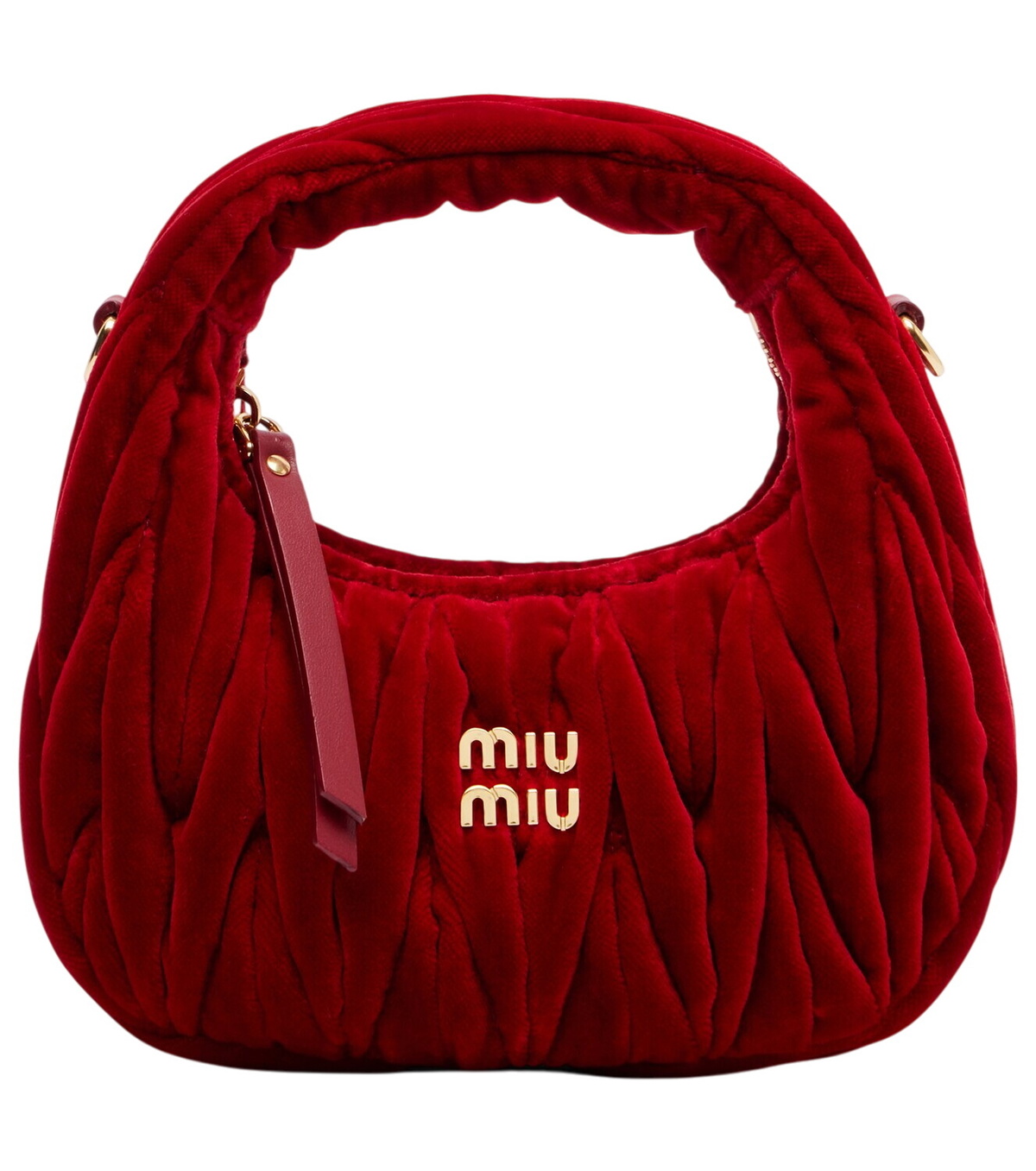 Miu Miu Wander Mini velvet top-handle bag Miu Miu