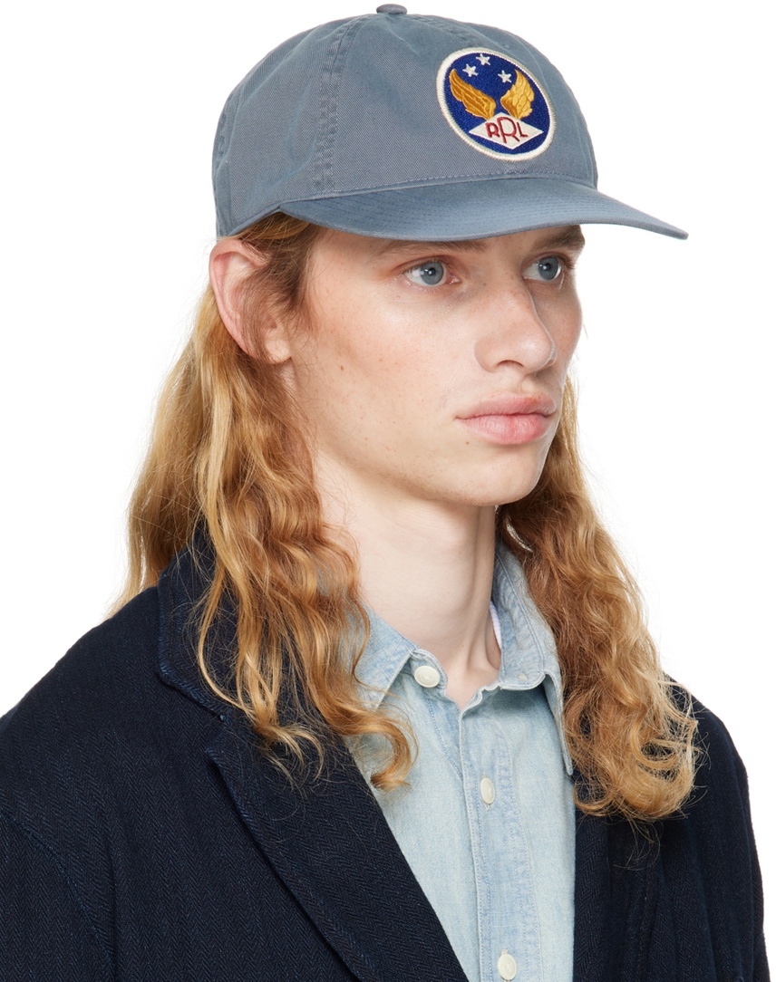 RRL Blue Winged-Logo Twill Ball Cap RRL