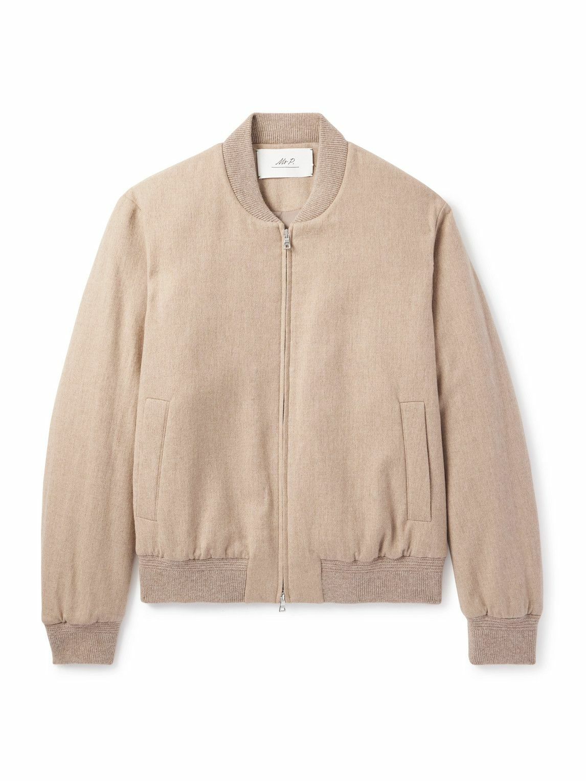 Mr P. - Padded Cashmere-Blend Bomber Jacket - Neutrals Mr P.