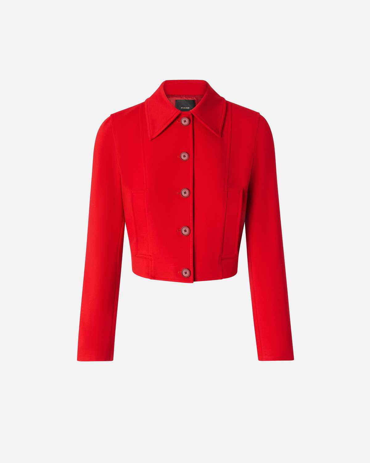 Pinko Small Collared Jacket Tango Red Pinko