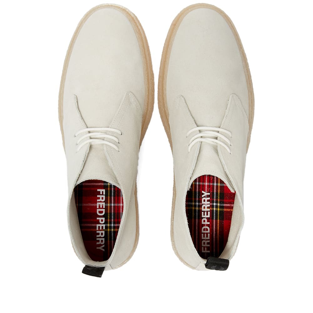 Fred Perry Men's Hawley Suede Boot in White Fred Perry