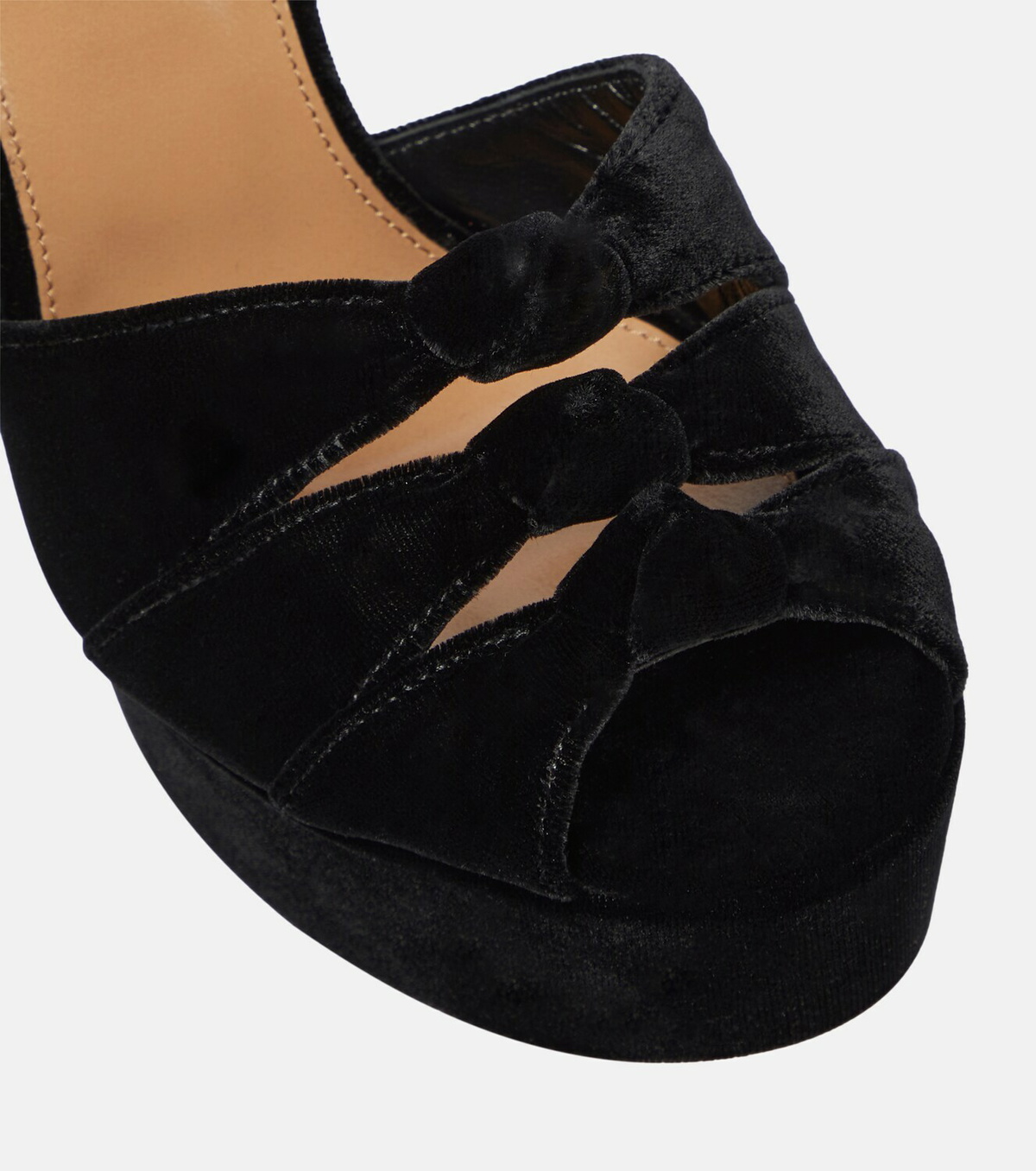 Aquazzura Mira velvet platform sandals Aquazzura