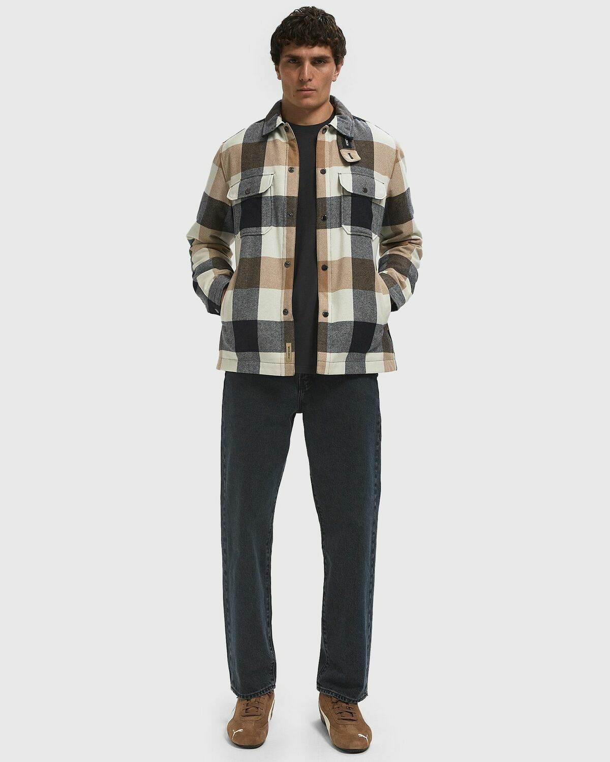 WOOLRICH WOOL CHECK ALASKAN SHIRT JACKET Multi-color Mens Overshirt ...