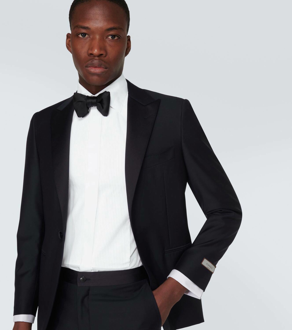 Canali Pleated cotton shirt Canali