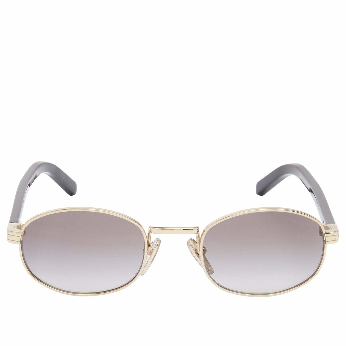 Prada Eyewear 0PR B53S Sunglasses in Pale Gold/Grey Gradient Prada