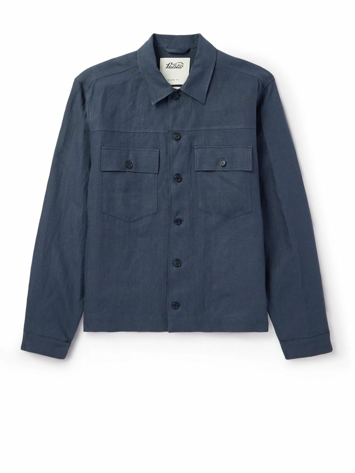 Valstar - Brixton Linen Overshirt - Blue Valstarino