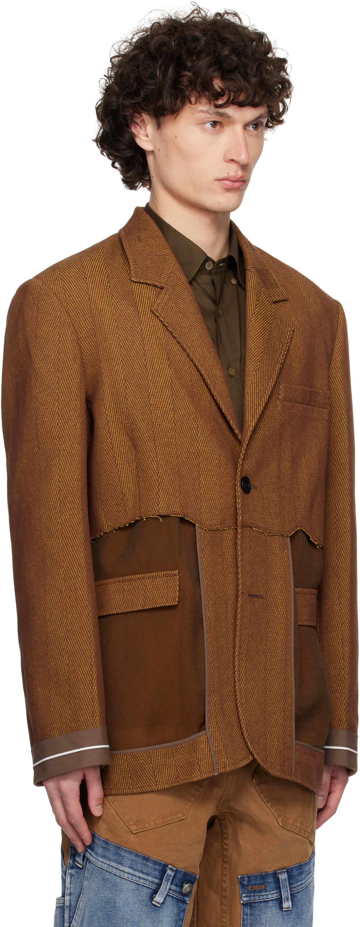 Andersson Bell Brown Inside Out Sheer Blazer Andersson Bell
