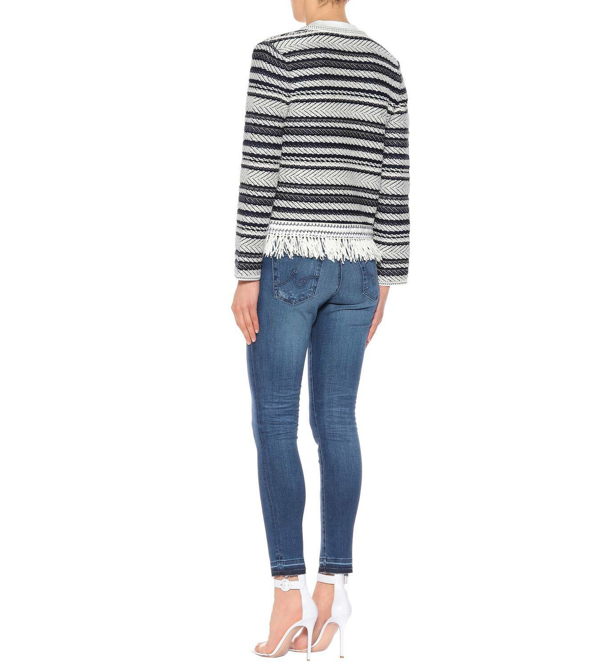 Tory Burch Payton striped cotton cardigan Tory Burch