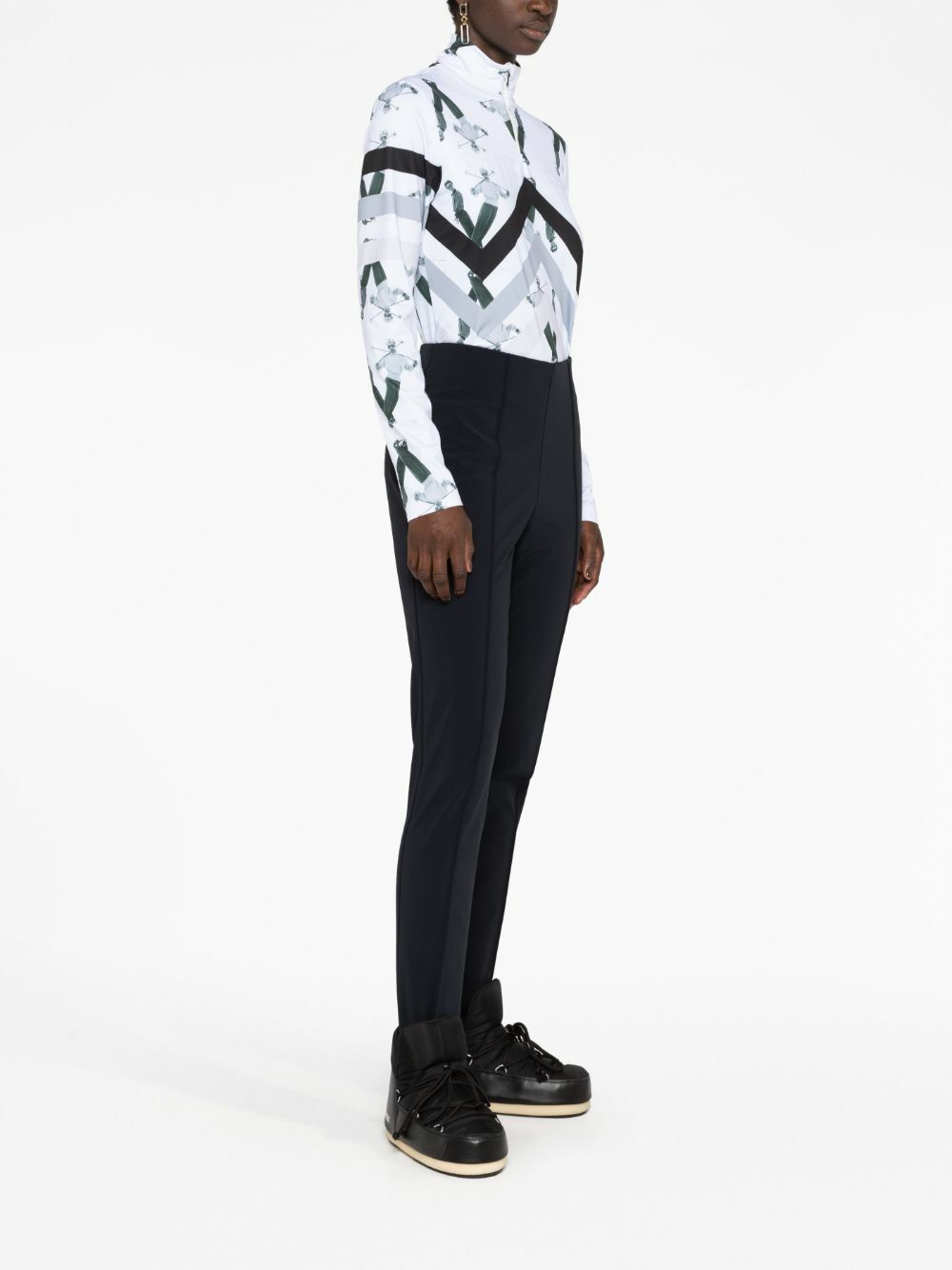 BOGNER White Beline Printed Base-Layer Top Bogner