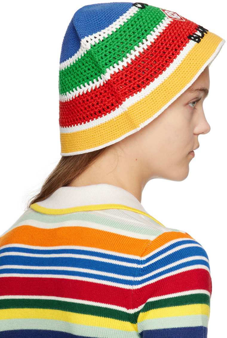 Casablanca Multicolor Crochet Bucket Hat Casablanca