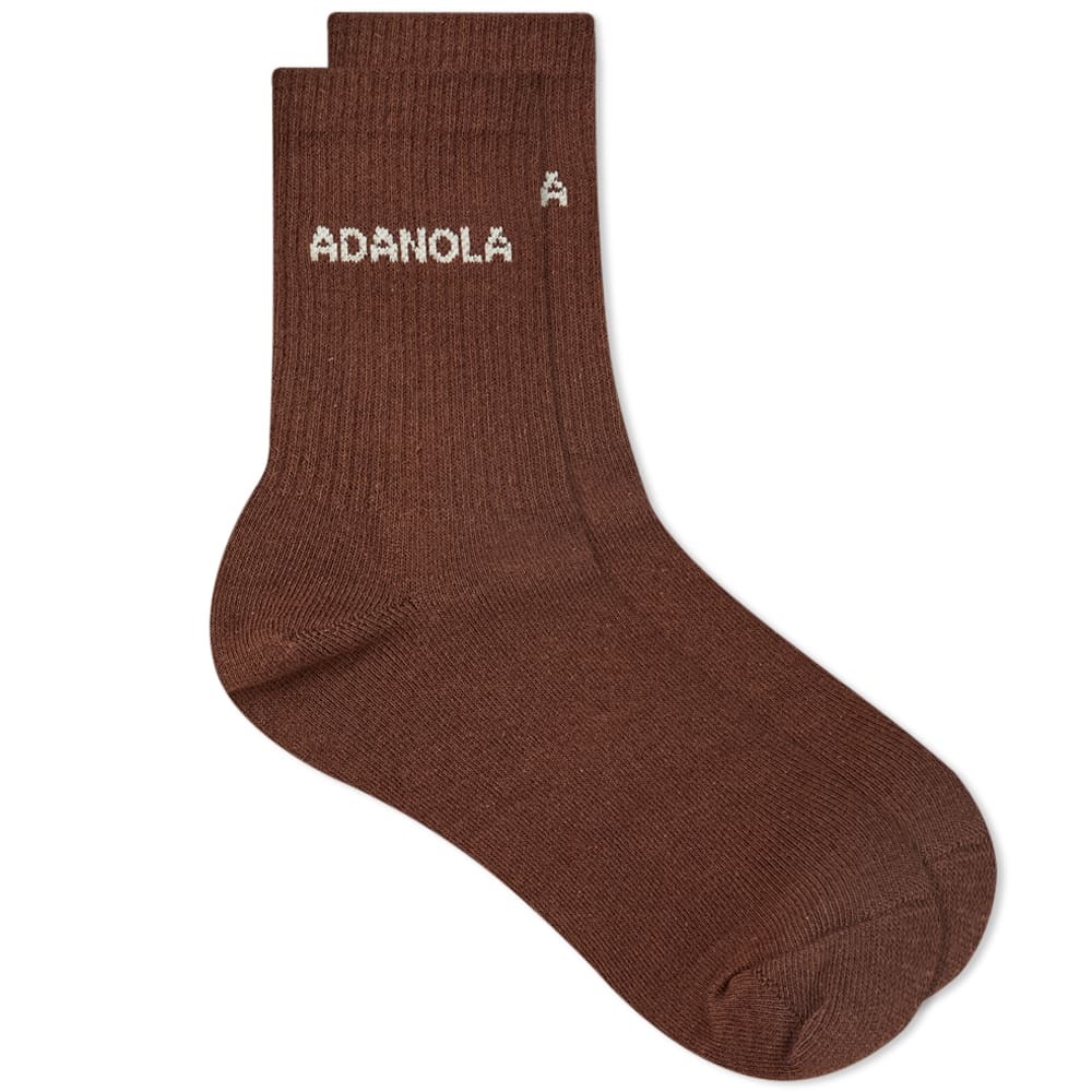 Adanola Womens Tonal Logo Sock End Exclusive In Chocolate Brown Adanola