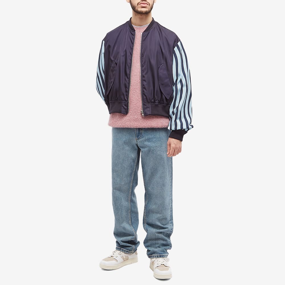 Kenzo Paris Men's Wavy Stripes Bomber Jacket in Midnight Blue Kenzo