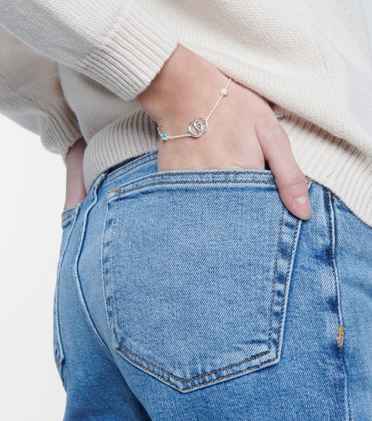 Gucci - GG Marmont Flower sterling silver bracelet Gucci