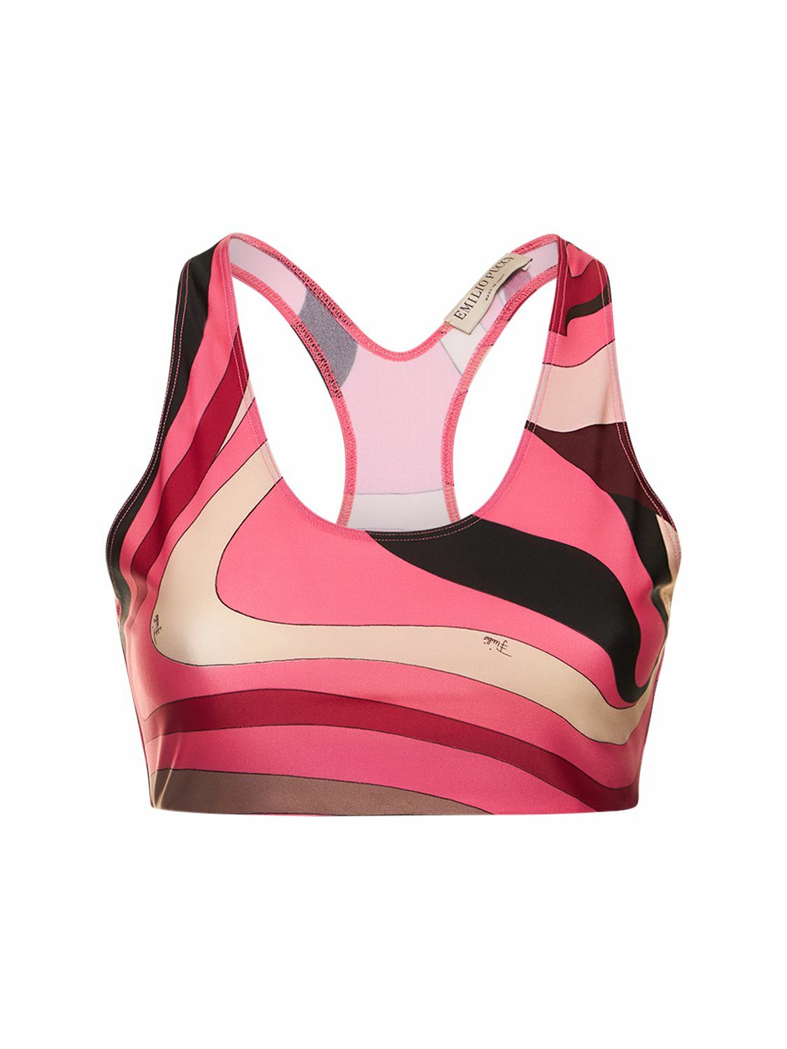 PUCCI Jersey Marmo Printed Crop Top Emilio Pucci