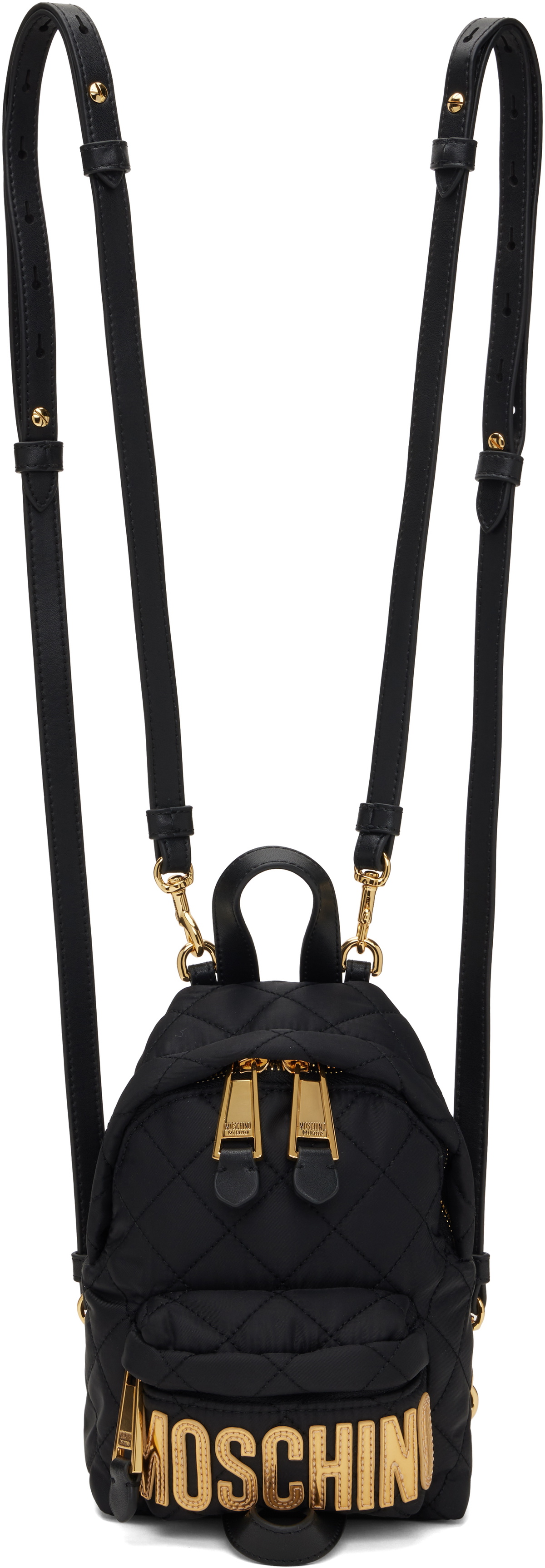 Moschino Black Quilted Backpack Moschino