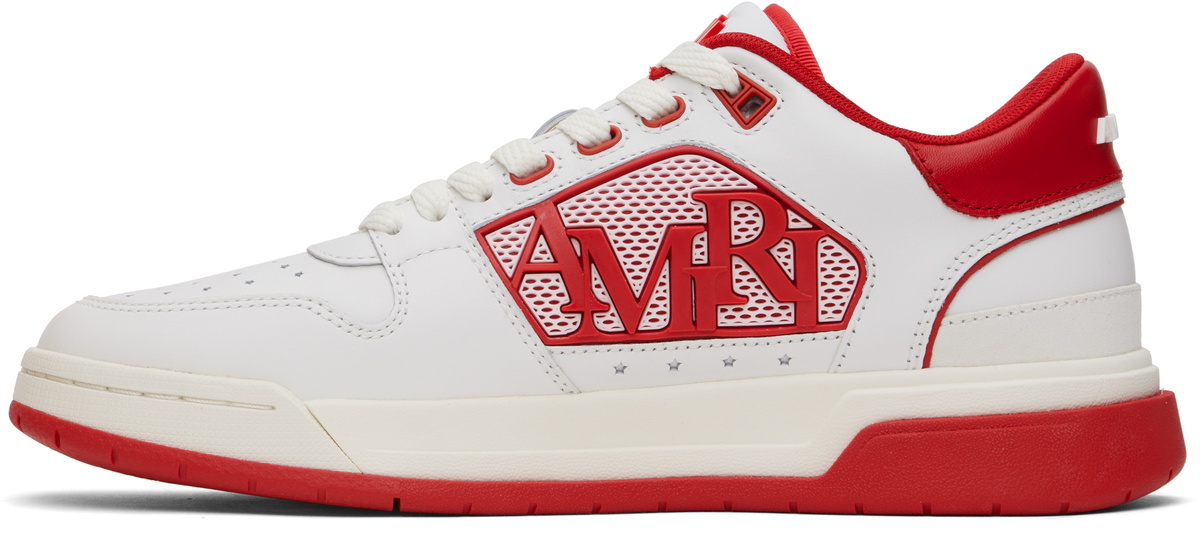 AMIRI White & Red Classic Low Sneakers Amiri