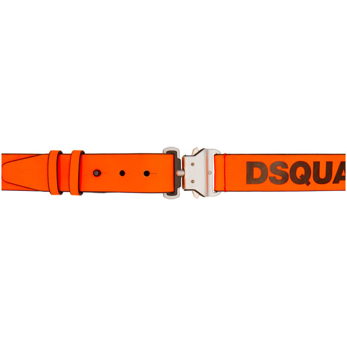Dsquared2 Orange Arctic Rave Techno Belt Dsquared2