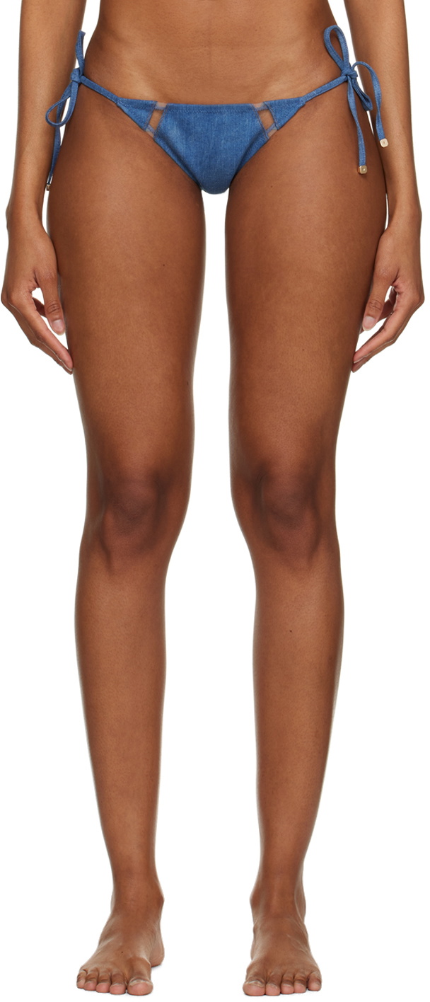 Agent Provocateur Blue Ellah Denim Bikini Bottoms Agent Provocateur
