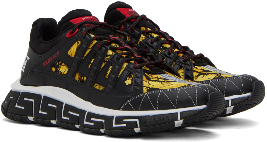 Versace Black & Gold Trigreca Sneakers Versace