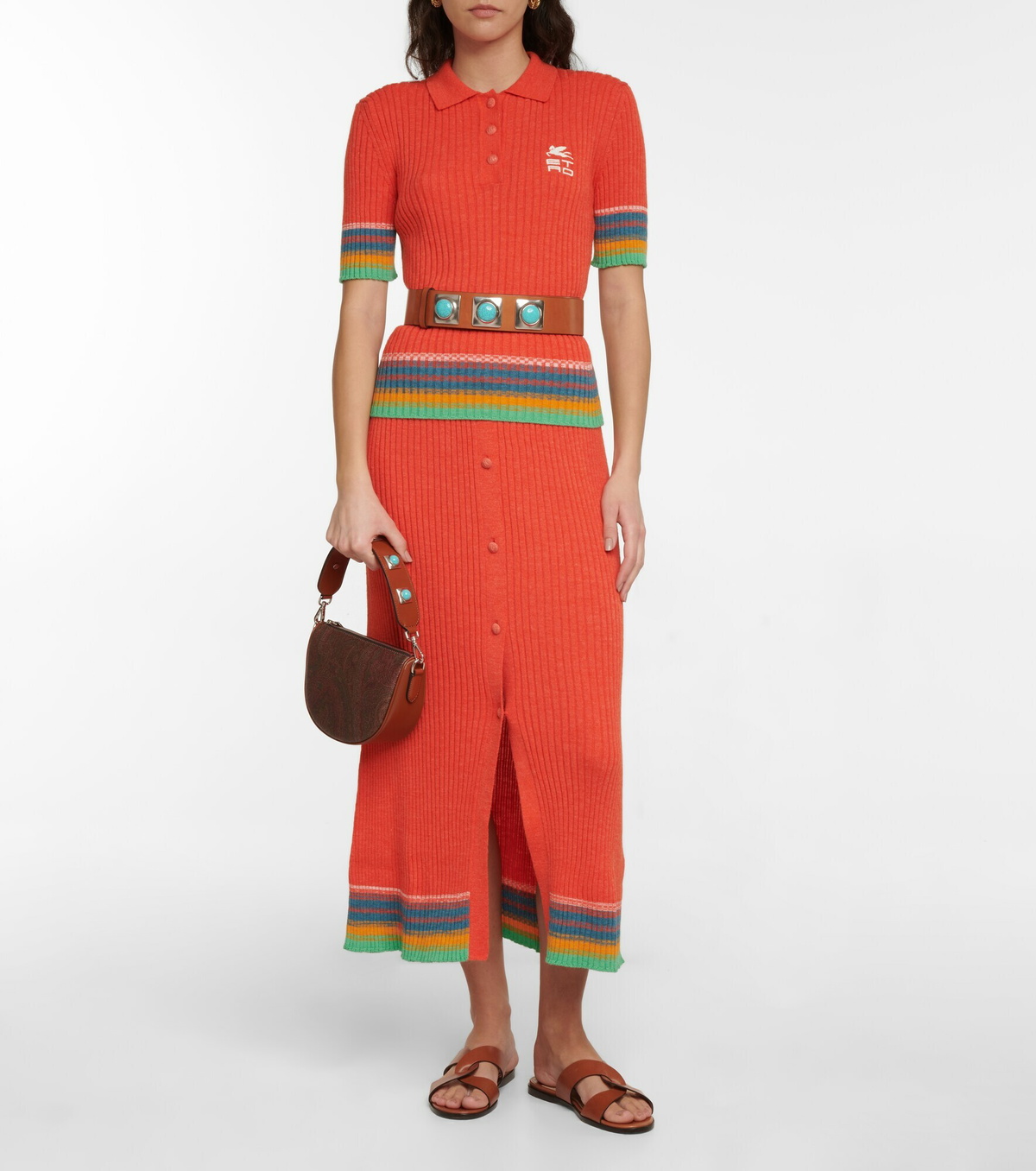 Etro - Striped ribbed-knit top Etro