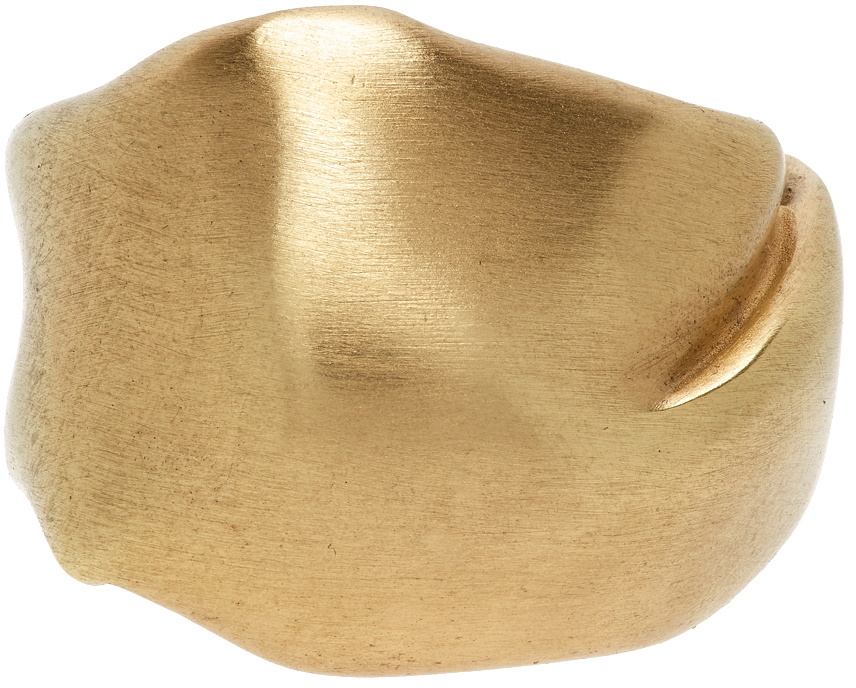 Completedworks Gold 'The Best Place To Be A Puffin' Ring Completedworks