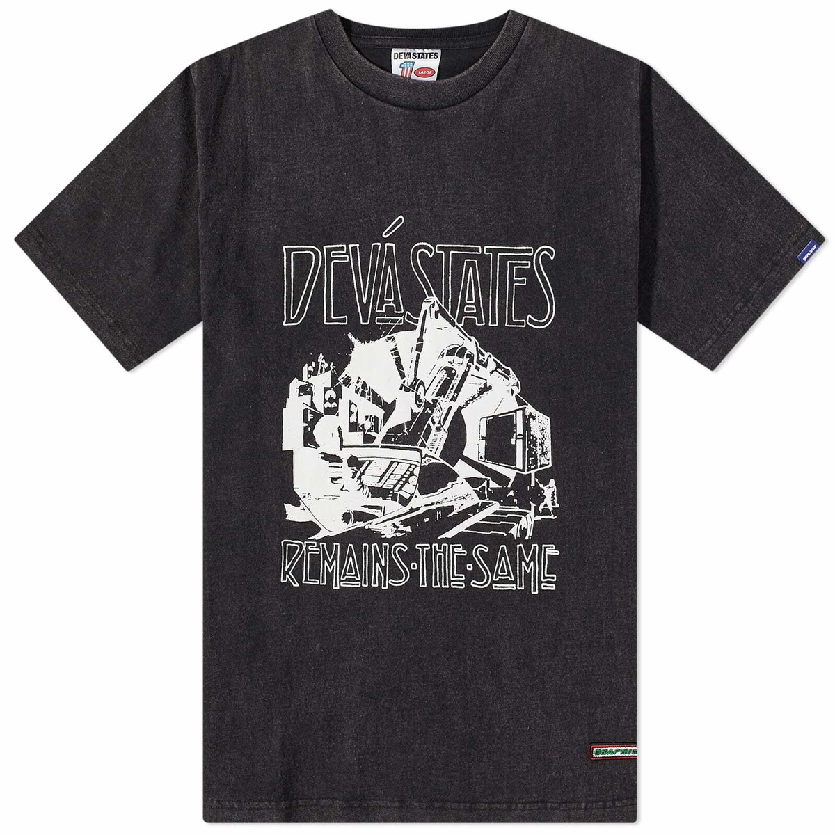 Deva States Men's Remains T-Shirt in Washed Black DEVÁ STATES