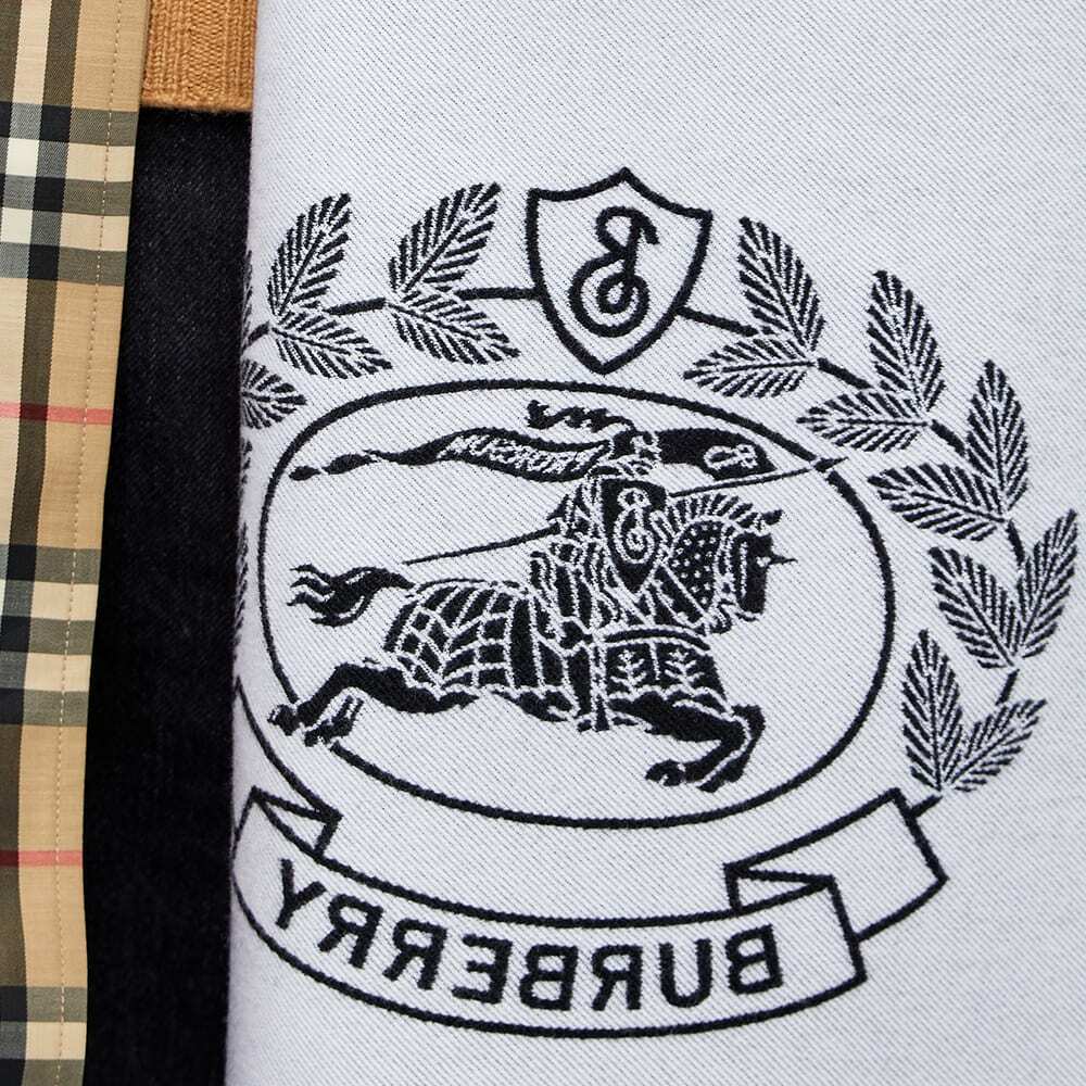 Burberry Women's Crest Logo Football Scarf in Monochrome Burberry