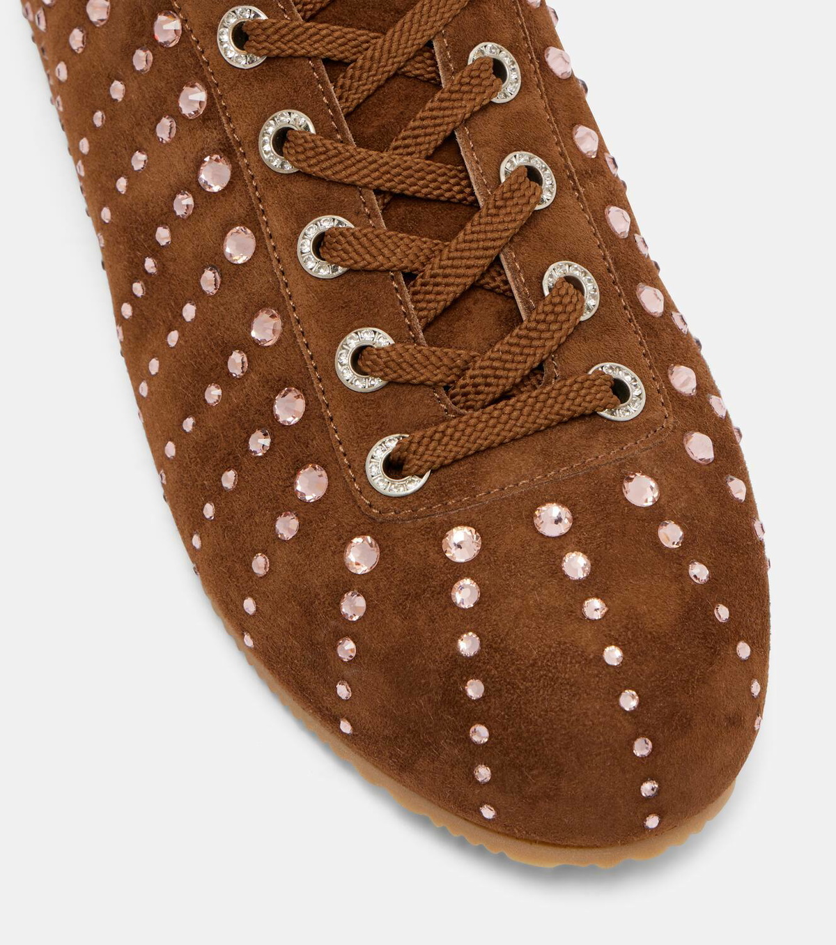 Mach & Mach Ballet Runner embellished suede sneakers MACH & MACH