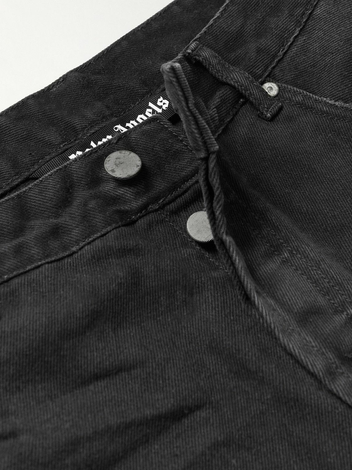 Palm Angels - Straight-Leg Crystal-Embellished Jeans - Black Palm Angels