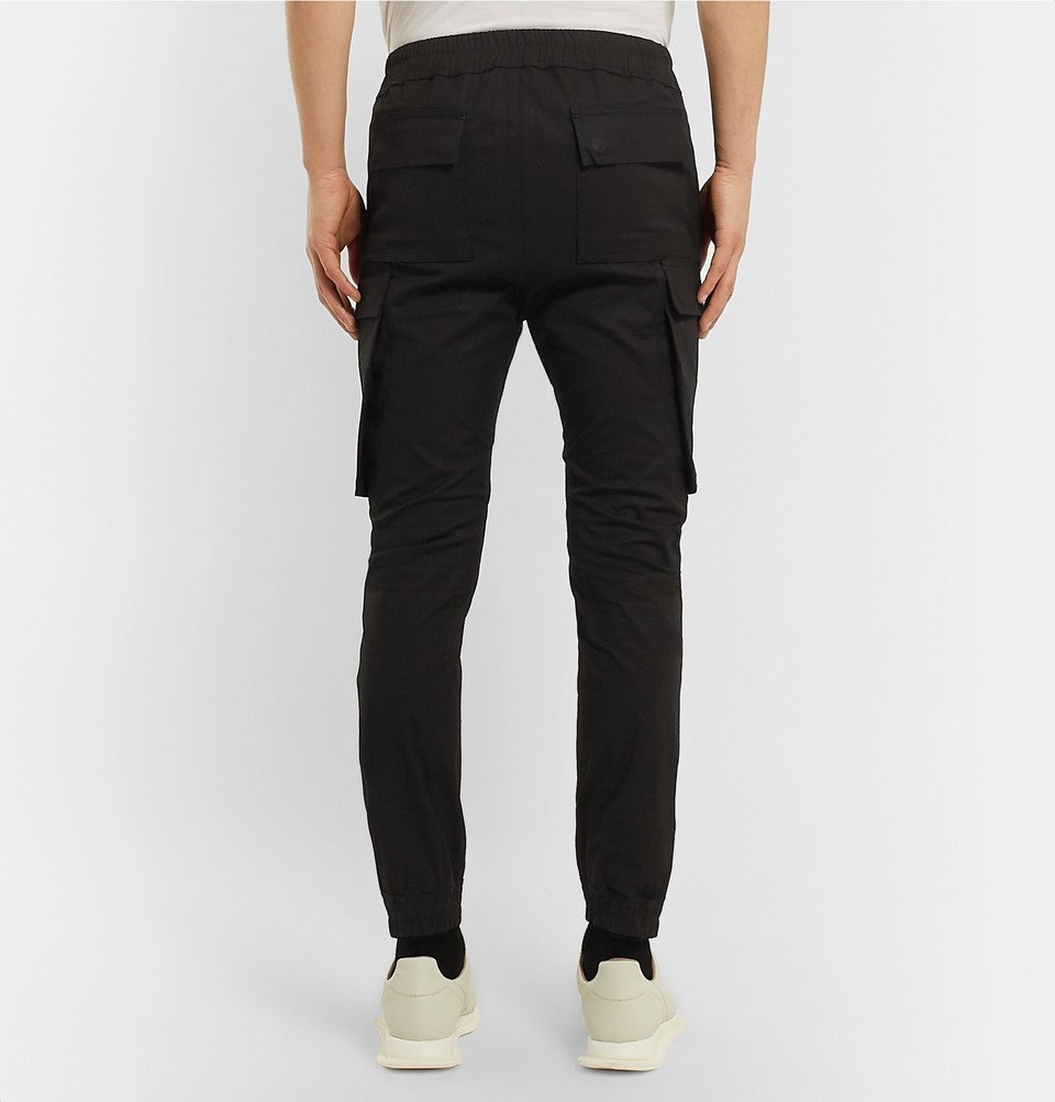 Rick Owens - Skinny-Fit Cotton Cargo Sweatpant - Men - Black Rick Owens