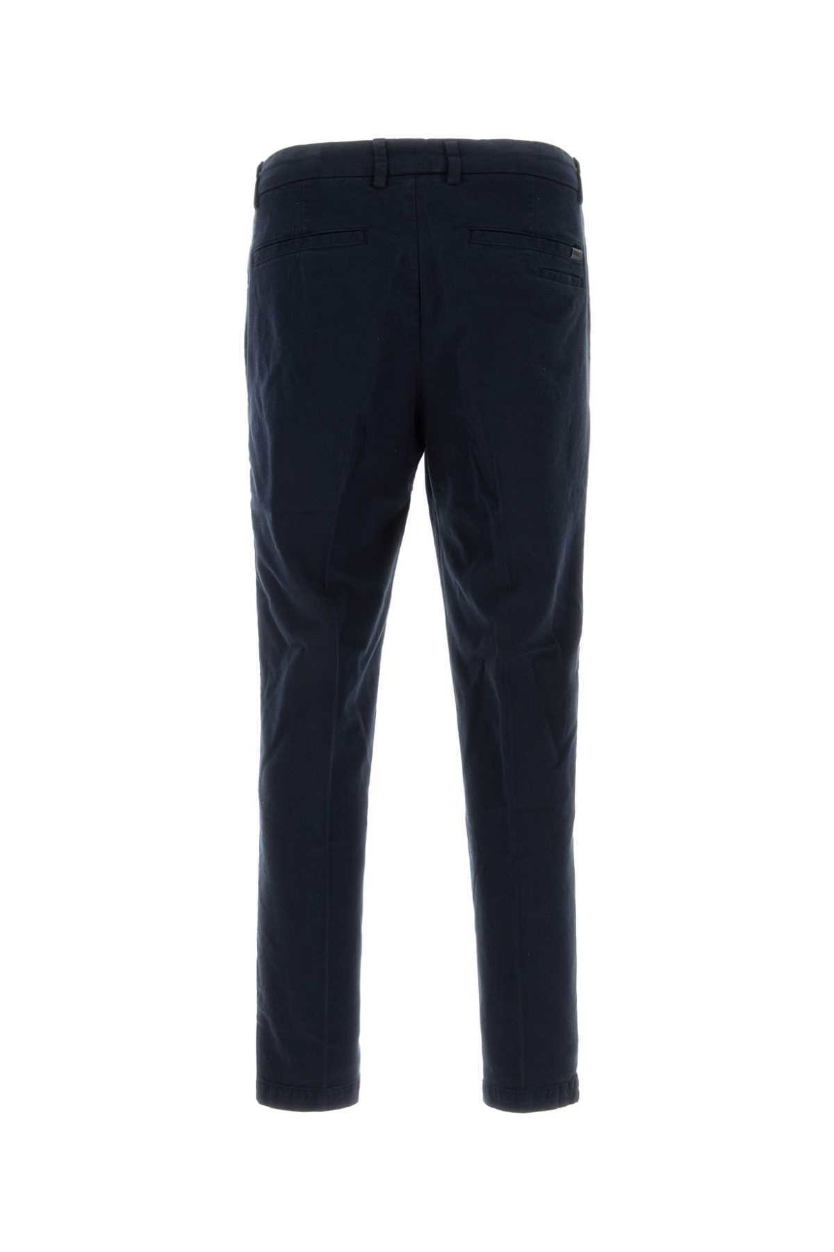 Hugo Boss Navy Blue Stretch Cotton Blend Pant Hugo Boss