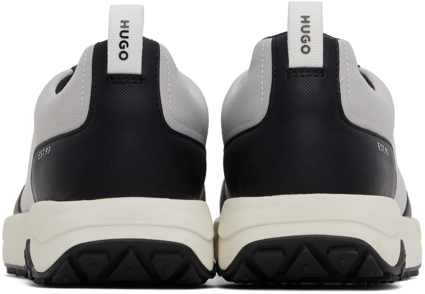 Hugo Gray Mixed-Material Sneakers Hugo Boss