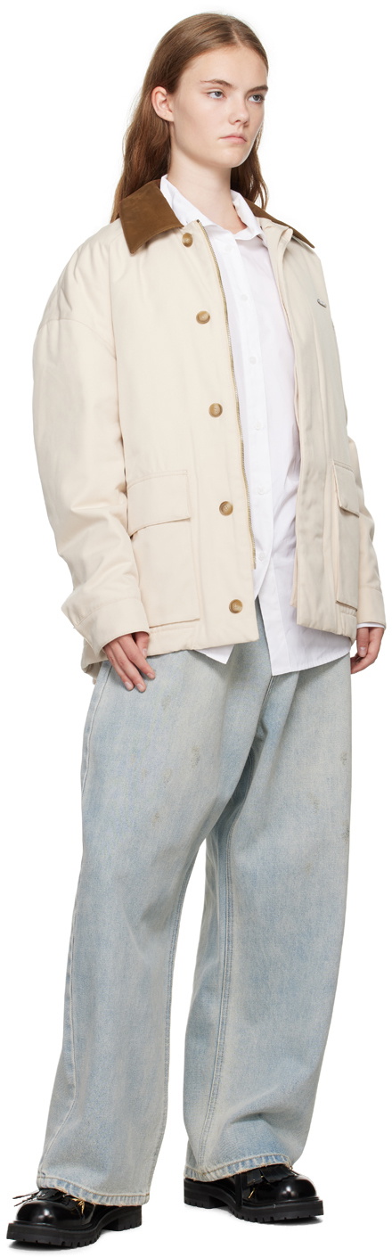 We11done Beige Padded Jacket We11done