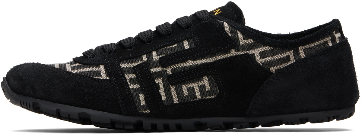 Balmain Black Racer 45 Monogram Jacquard Sneakers Balmain
