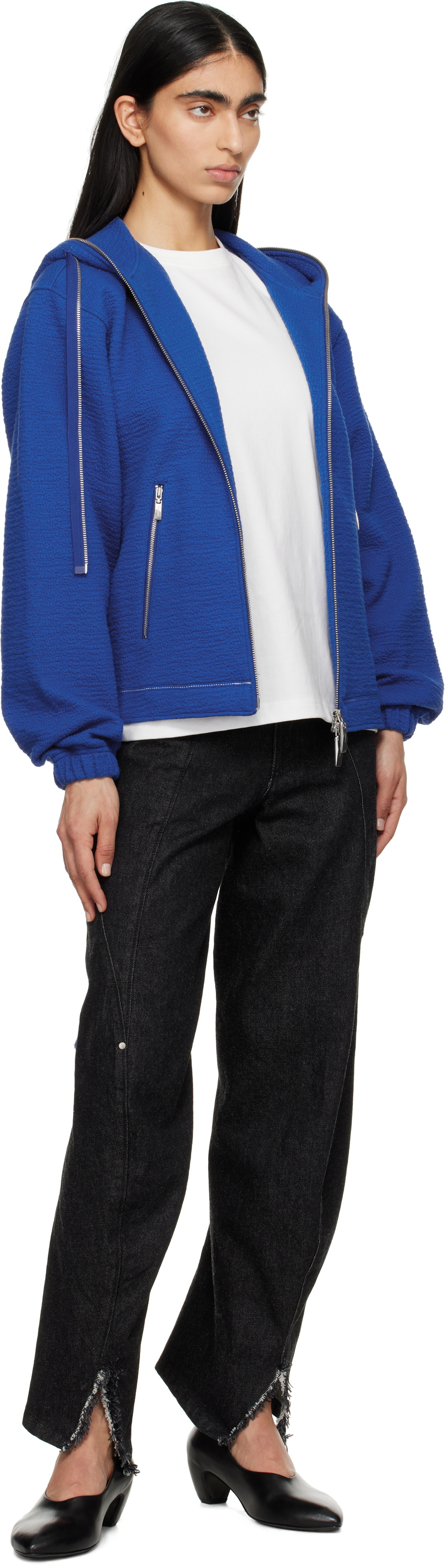 ADER error Blue Realce Zip-Up Product. 31 Hoodie ADER error