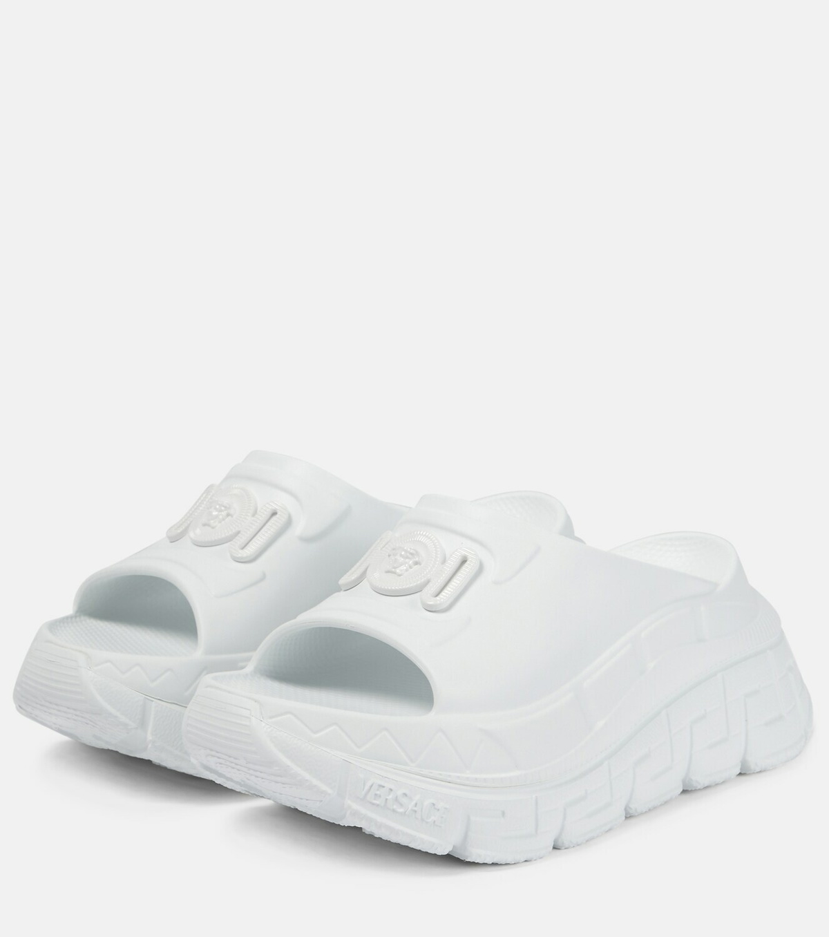 Versace Trigreca rubber platform slides Versace