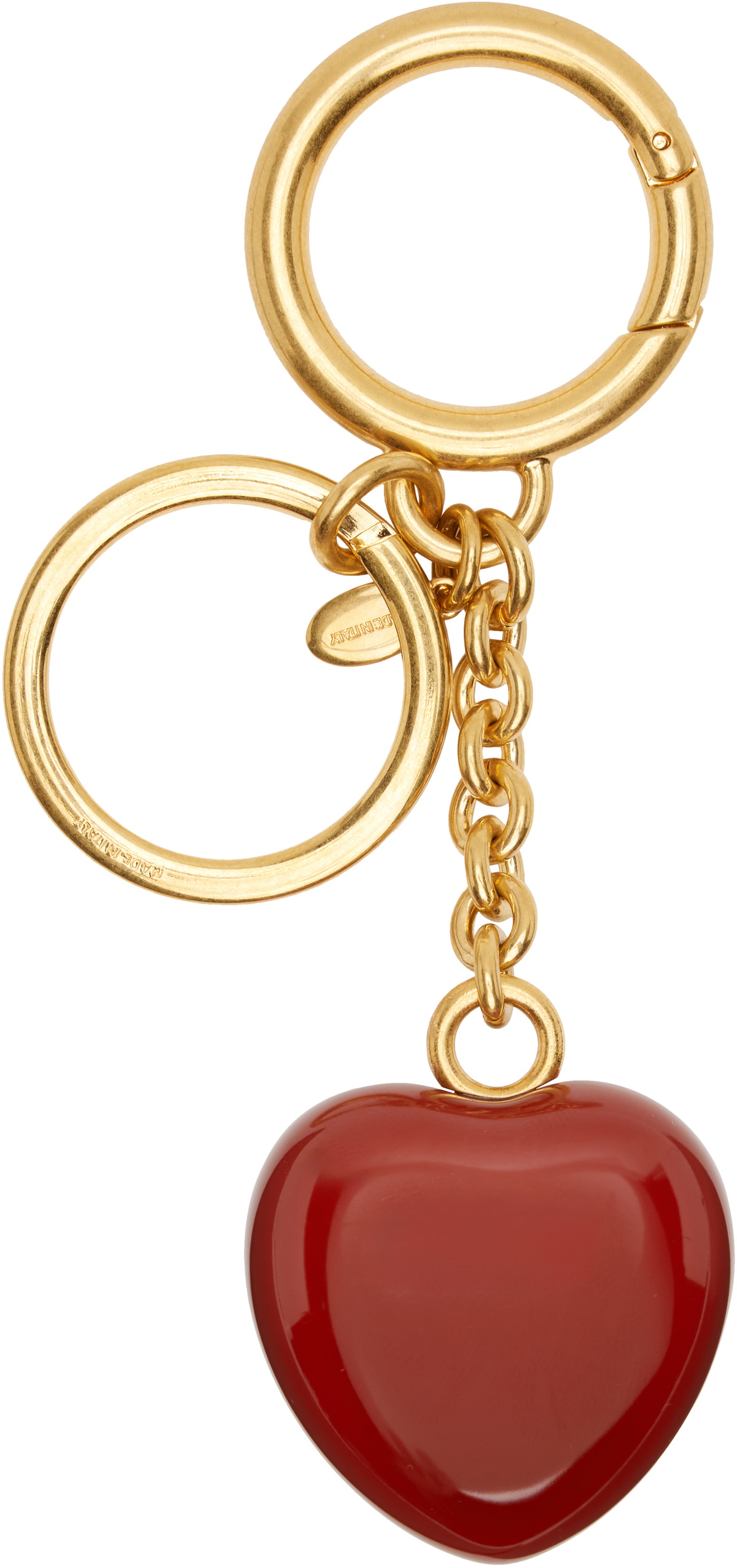 Valentino Garavani Gold Coeur Royal Bag Charm Keychain Valentino Garavani