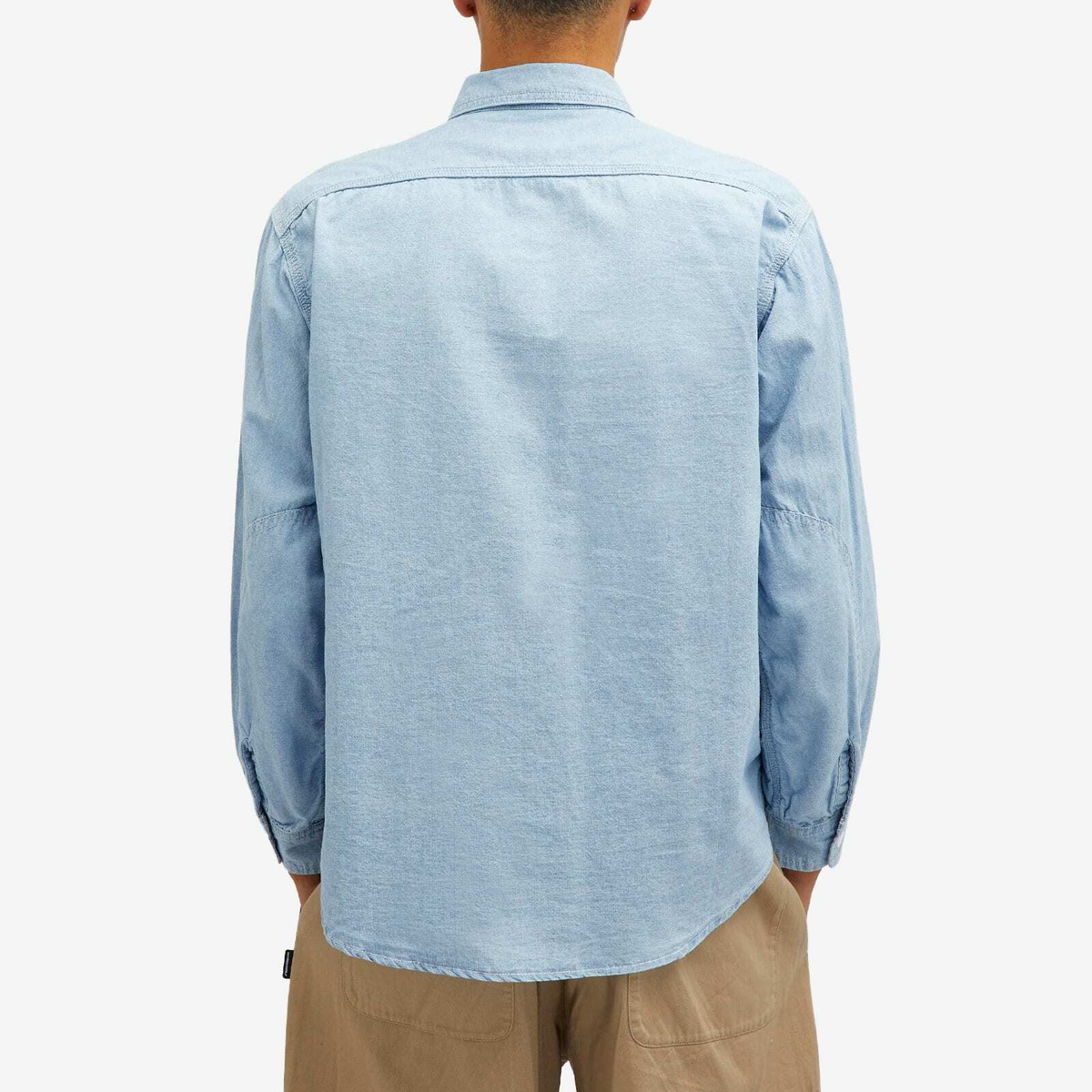 Manastash Men's Cargo Pocket Work Shirt in Blue Manastash