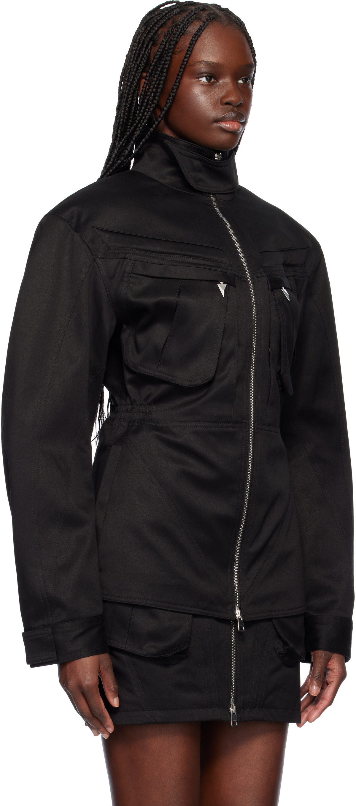 Mugler Black Cargo Jacket Mugler