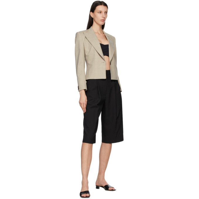 LOW CLASSIC Beige Wool Short Blazer Low Classic