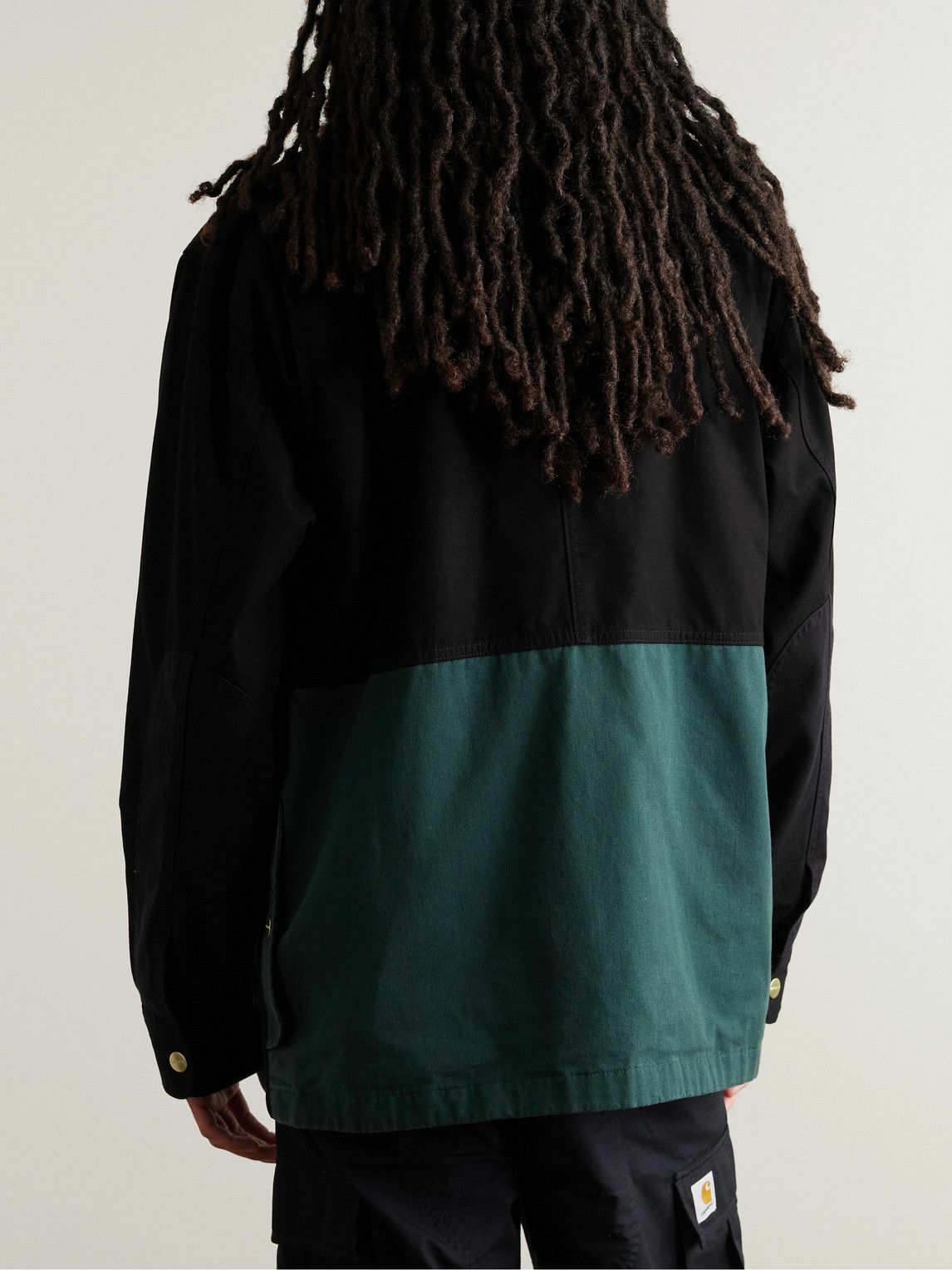 Carhartt WIP - Heston Corduroy-Trimmed Colour-Block Cotton-Canvas ...
