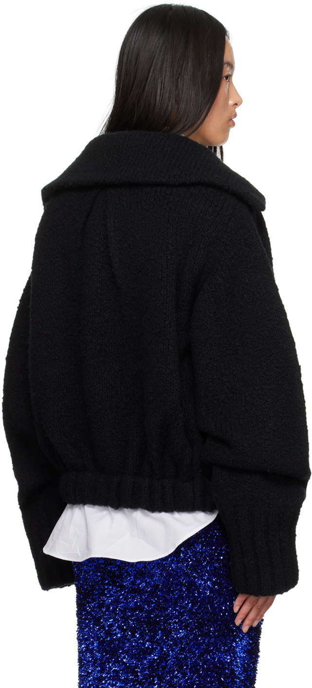 Dries Van Noten Black Knit Wool Jacket Dries Van Noten