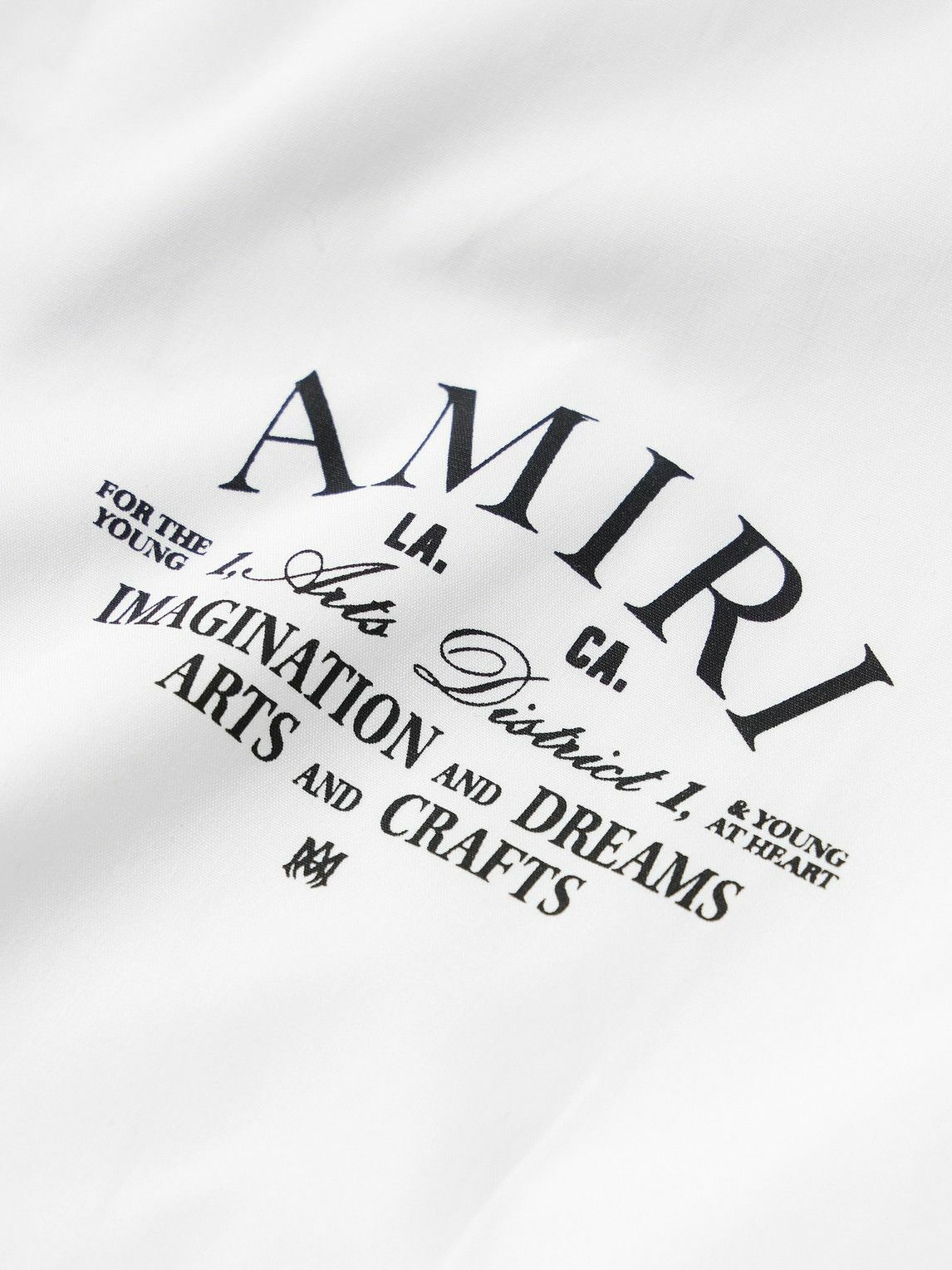 AMIRI - Logo-Print Cotton-Poplin Shirt - White Amiri