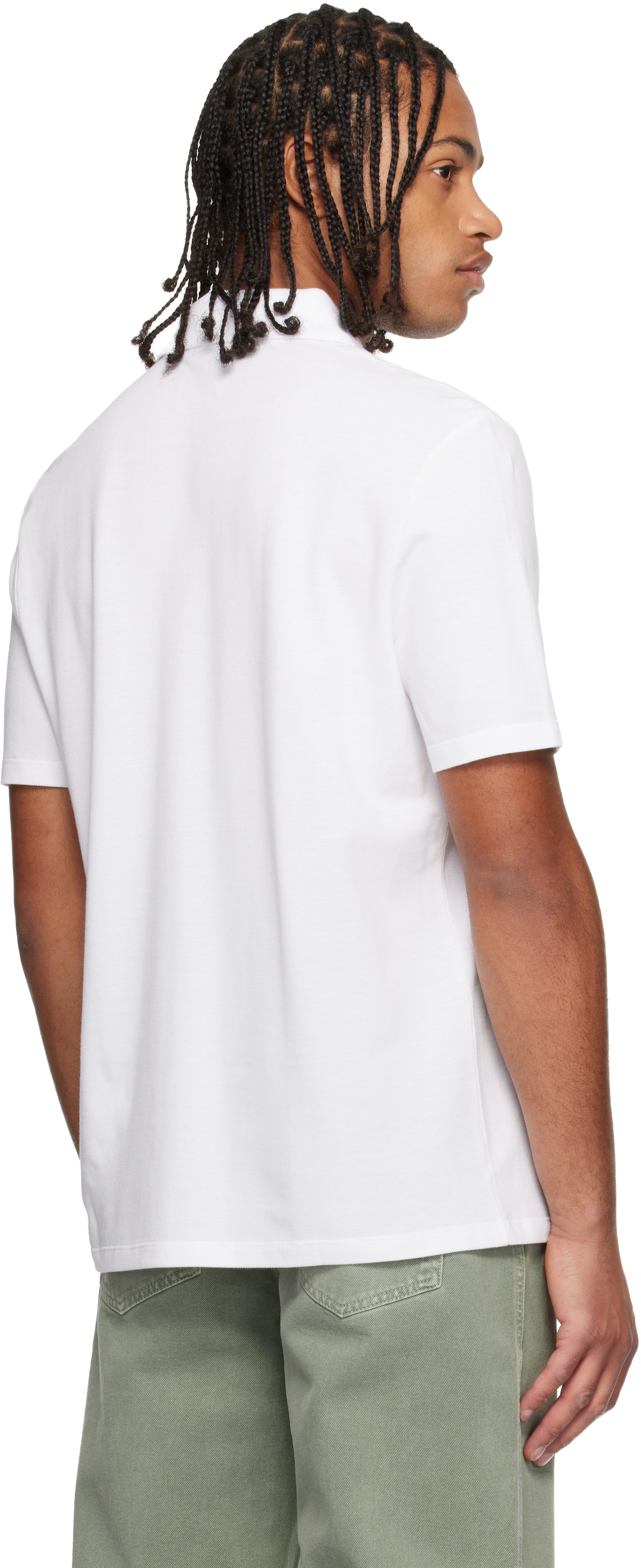 Balmain White Écusson Print Cotton Polo Balmain