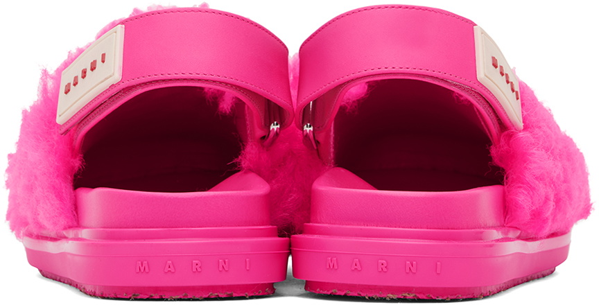 Marni Pink Sabot Strap Loafers Marni
